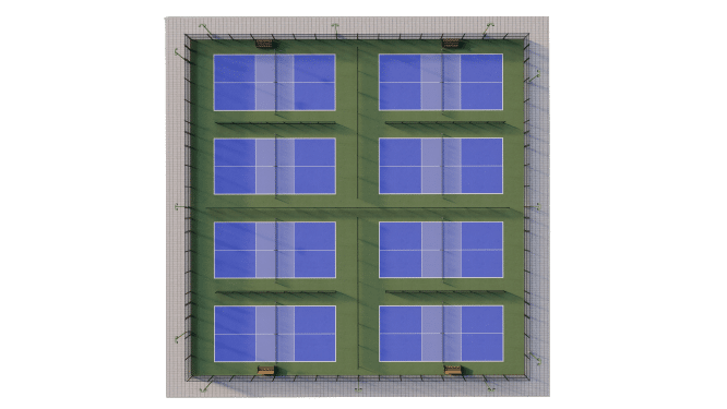 Tennis Court to Pickleball court conversion Configuration
