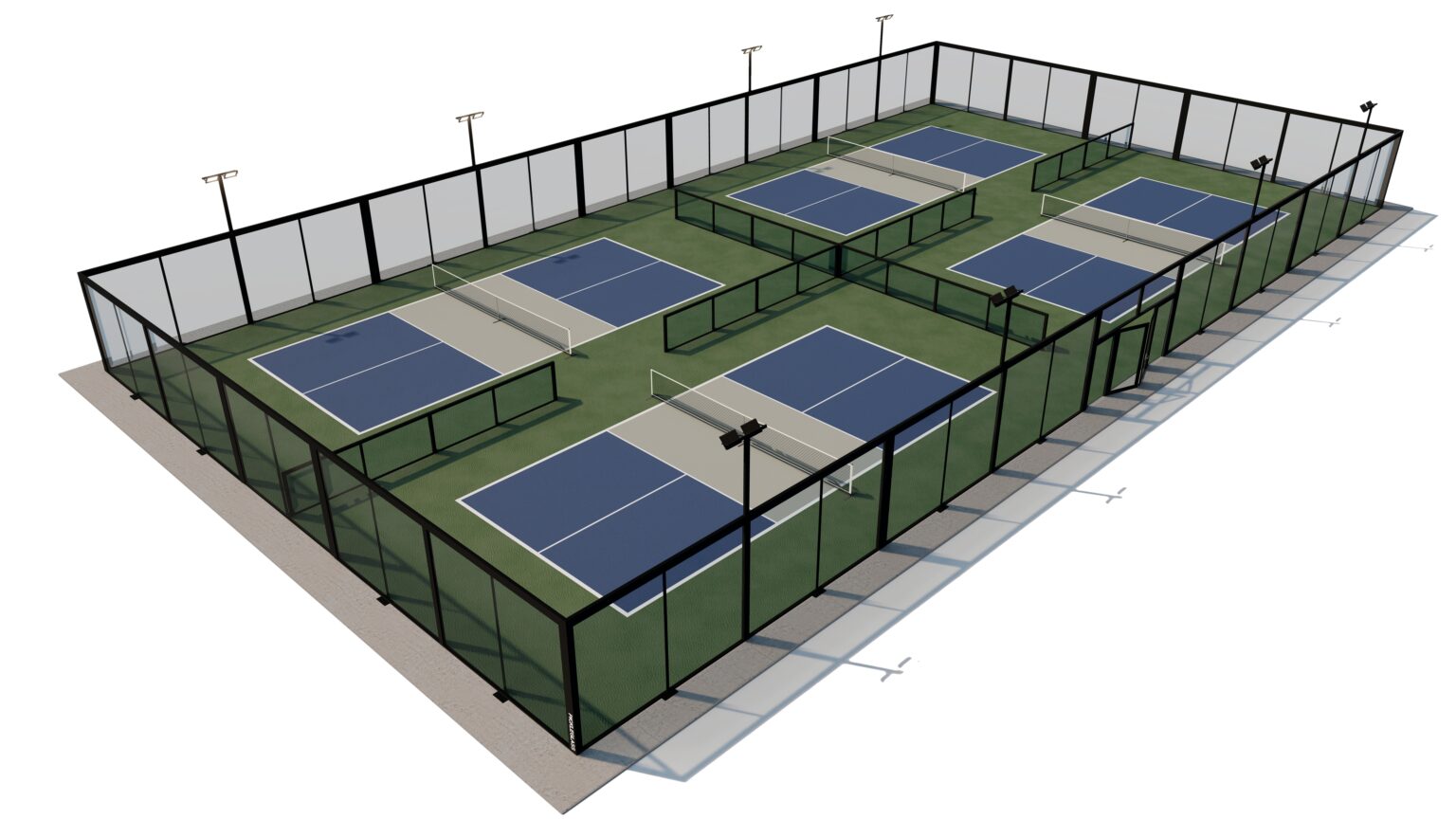 Pickleball Sound Barrier | Soundproof Glass Walls | Pickleball Courts ...